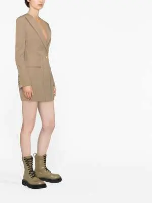 Balmain Single-breasted Blazer Dress - Brown