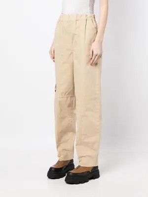 GANNI Straight-leg Organic Cotton Trousers