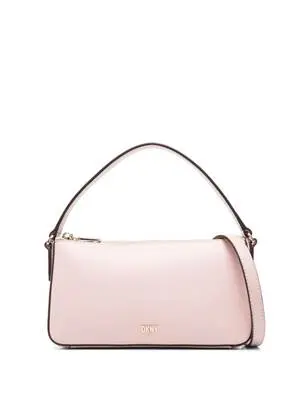 Dkny Bryant Logo-lettering Leather Crossbody Bag - Pink