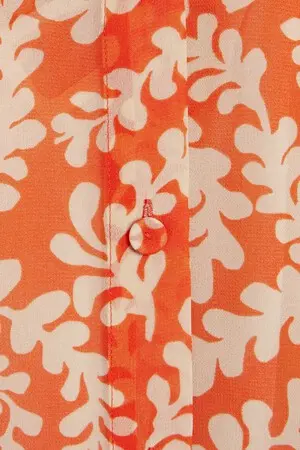 Diane Von Furstenberg Bristol Gathered Printed Chiffon Blouse