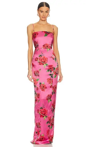 SAU LEE Sofia Printed Dress - Pink Multi