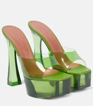 Amina Muaddi Dalida Mules - Green