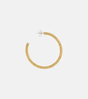 Amina Muaddi Cameron Crystal-embellished Hoop Earrings