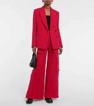 Amiri High-rise Wide-leg Cargo Pants - Pink