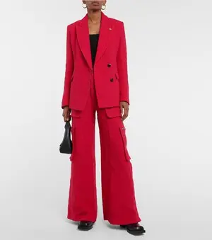 Amiri Double-breasted Bouclé Blazer