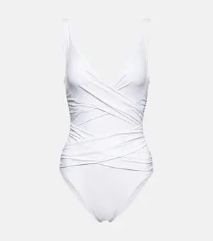 KARLA COLLETTO Smart Ruched One-piece Swimsuit - White