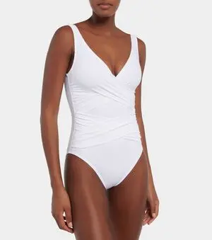 KARLA COLLETTO Smart Ruched One-piece Swimsuit - White