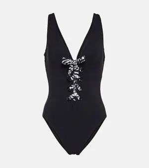 KARLA COLLETTO Lucy Lace-up One-piece Swimsuit - Black