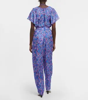 Isabel Marant Étoile Piera Printed Silk-blend Pants