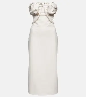 Jacquemus La Robe Bikini Cotton-blend Midi Dress - White