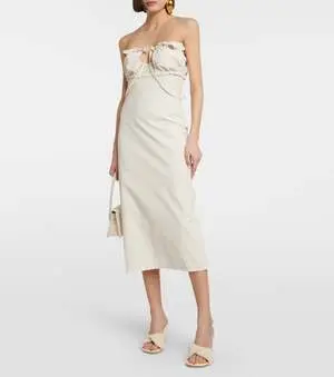Jacquemus La Robe Bikini Cotton-blend Midi Dress - White