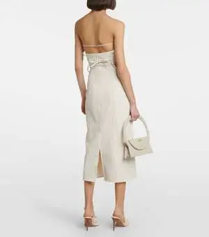 Jacquemus La Robe Bikini Cotton-blend Midi Dress - White