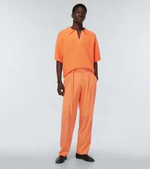 King & Tuckfield Grant High-rise Wide-leg Wool Pants