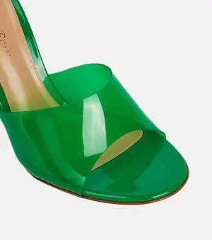 GIANVITO ROSSI Vernice Pvc Wedge Mules