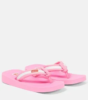 Kenzo Logo Striped Thong Sandals - Multicoloured