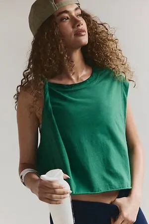 Free People Inspire Tank Green Smoke