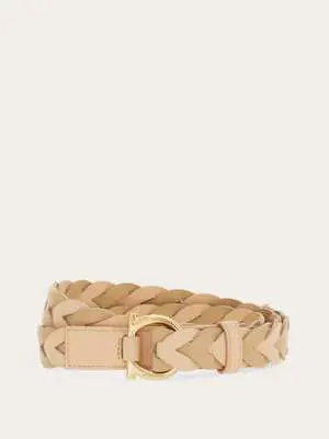 FERRAGAMO Sized Gancini Belt Beige