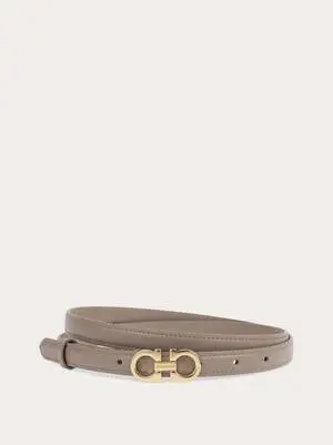 FERRAGAMO Sized Gancini Belt Beige