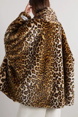Dolce & Gabbana Oversized Leopard-print Faux Fur Coat