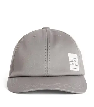 Thom Browne Name Tag Baseball Cap - Grey