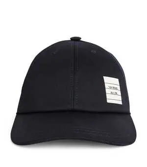 Thom Browne Name Tag Baseball Cap - Navy