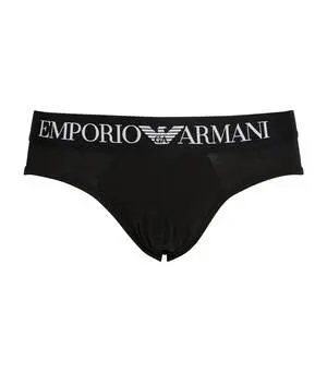 Emporio Armani Logo Briefs - Black