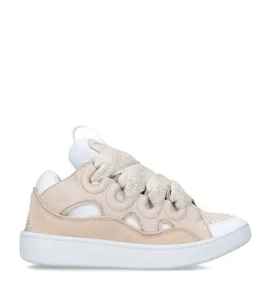 LANVIN Lanvin Leather Curb Sneakers Beige