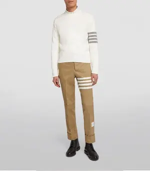 Thom Browne 4-bar Stripe Sweater - White