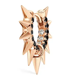 MARIA TASH Diamond Pave Mohawk Hoop Earring - Rose Gold