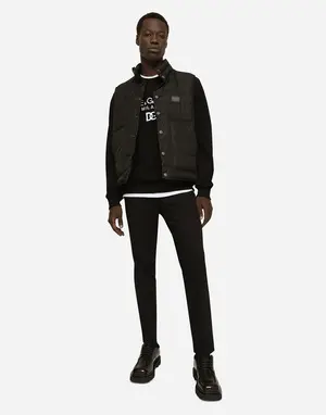 Dolce & Gabbana Round-neck Sweatshirt With Dg Embroidery