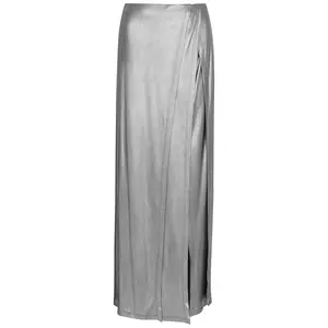 Loewe Metallic Lamé Maxi Wrap Skirt