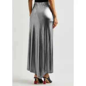 Loewe Metallic Lamé Maxi Wrap Skirt