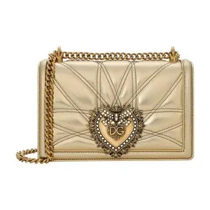 Dolce & Gabbana Medium Devotion Shoulder Bag Gold