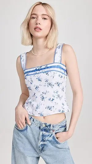 REFORMATION Eloise Linen Top