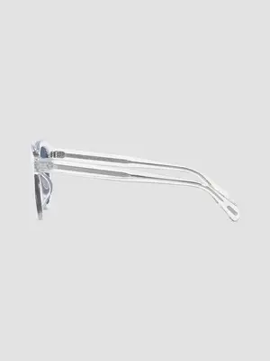Oliver Spencer Rorke 47mm Round Mirrored Sunglasses - Blue