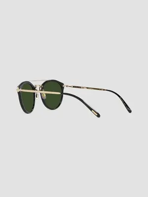 Oliver Spencer Rimick 50mm Round Solid Sunglasses - Black