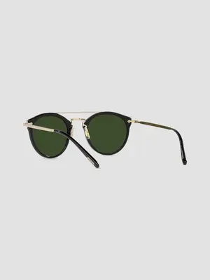 Oliver Spencer Rimick 50mm Round Solid Sunglasses - Black