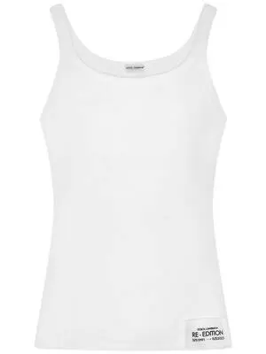 Dolce & Gabbana Fine-rib Tank Top - White