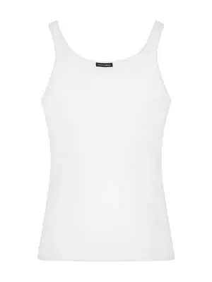 Dolce & Gabbana Fine-rib Tank Top - White