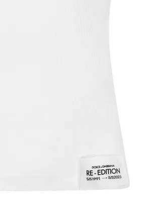 Dolce & Gabbana Fine-rib Tank Top - White