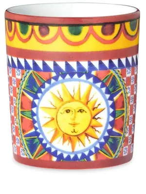 Dolce & Gabbana Carretto Siciliano Porcelain Wine Glass - White