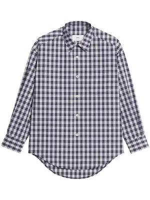 AMI Paris Plaid Long-sleeve Shirt