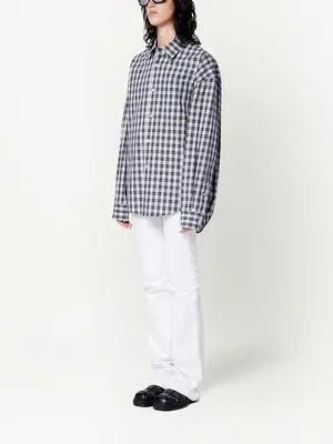 AMI Paris Plaid Long-sleeve Shirt