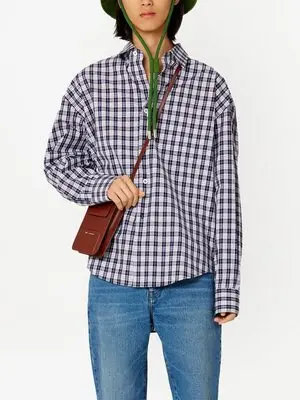AMI Paris Plaid Long-sleeve Shirt