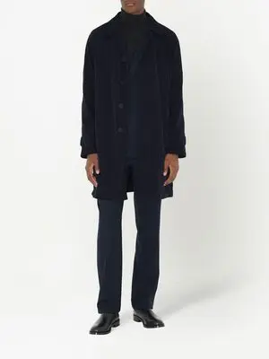 Burberry Single-breasted Logo Patch Coat