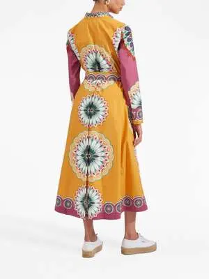 La DoubleJ Sundowner Floral Print Maxi Shirt Dress