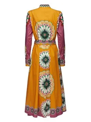 La DoubleJ Sundowner Floral Print Maxi Shirt Dress