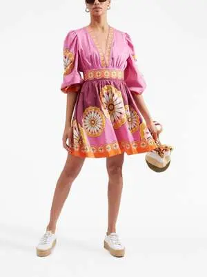 La DoubleJ Margherita V-neck Dress - Pink