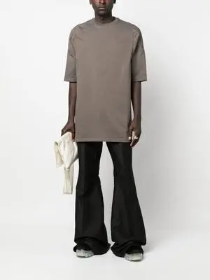 Rick Owens Seam-detail Organic Cotton T-shirt - Brown