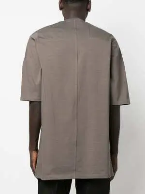 Rick Owens Seam-detail Organic Cotton T-shirt - Brown
